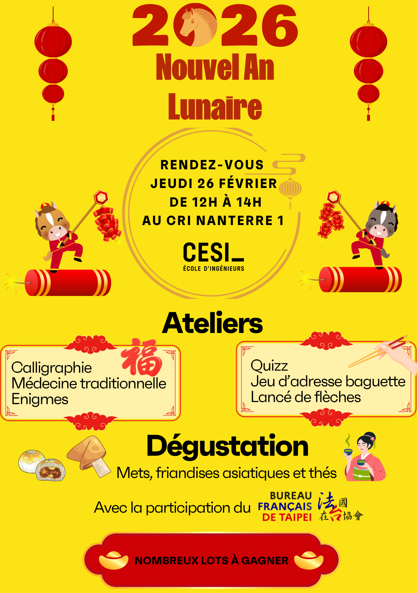 Nouvel an lunaire à l'école d'ingénieurs CESI Nanterre